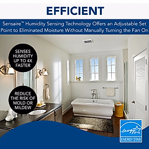 Broan Flex™ Series 80 CFM 0.7 Sones Humidity Sensing Ventilation Fan Energy Star®