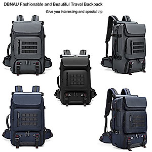 DBNAU Travel Backpack, Carry on Backpack for Men with Shoe Compartment and USB Charging Port, 17inch Laptop Backpack, 50L Airline Approved Convertible Waterproof Durable Luggage Bag