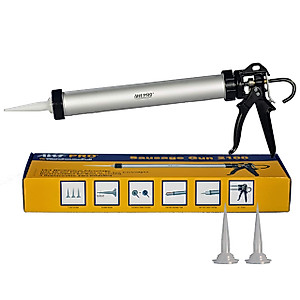 AWF PRO Sikaflex 1a Kit - One Component, Flexible, Non Sag, Polyurethane Concrete and Masonry Sealant for Vertical and Horizontal Surfaces, Sikaflex 1a 20 oz Sausage White (10), Caulking Gun