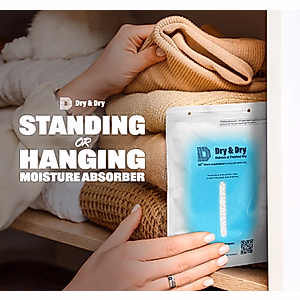 Dry & Dry 8 Packs Standing Moisture Absorbers to Control Excess Moisture for Basements, Closets, Bathrooms, Laundry Rooms - Moisture Absorbers Moisture Absorbers