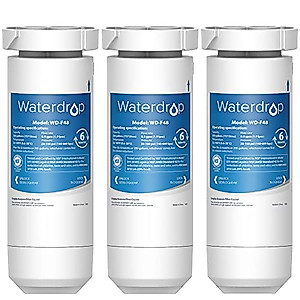 Waterdrop XWF water filter for GE® refrigerator, Replacement for GE® XWF water filter, 3 Filters