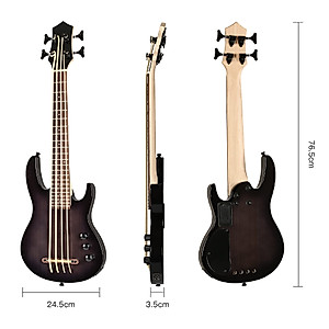 MiNi 4string ukulele electric bass with black color