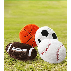 XIZHI 22" Rugby Plush Pillow Fluffy Durable Stuffed Football Throw Pillow Ball Sports,Ball Pillow Soft Durable Sports Toy Sofa Room Decoration Soft Sports Toy Gift (Brown)