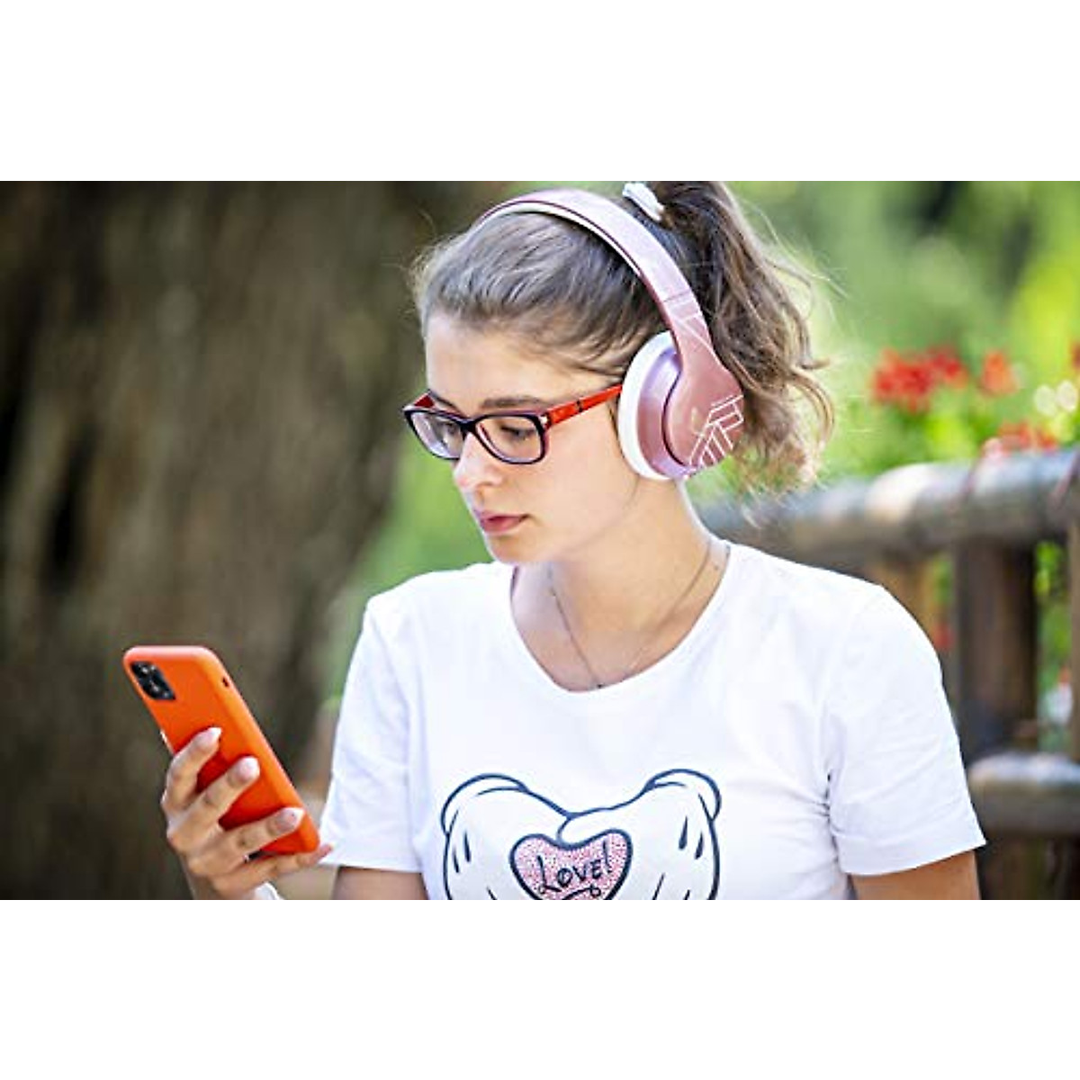 PowerLocus Wireless Bluetooth Headphones, Bluetooth Headphones Over Ear, Super Bass Hi-Fi Stereo, Soft Earmuffs, Foldable Wireless and Wired with Mic for Cell Phones, Online Class, Home Office, PC,TV