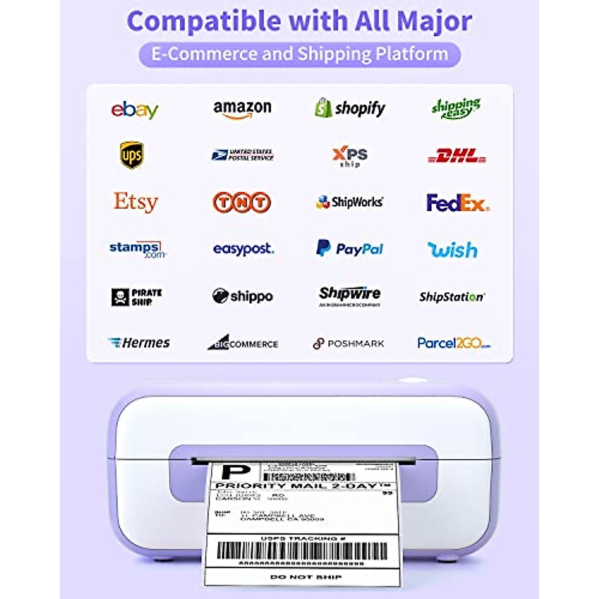 Phomemo 4x6 Shipping Label Printer for Small Business - High Speed Thermal Label Maker Work with Windows,Mac,Linux&Chrome OS, Direct Thermal Printer Support Shipping, Barcode, Household Label and More