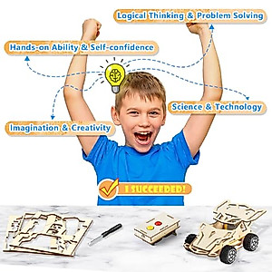 EDUJOY Kids Toys for 6 7 8 9 10 Year Old Boys Gifts,STEM Projects Science Kits Crafts for Kids Ages 8-12,DIY Model Cars Kit Educational Building Toys for 6 8 10 Year Old Boys Toys Age 6-8-10-12, Teen