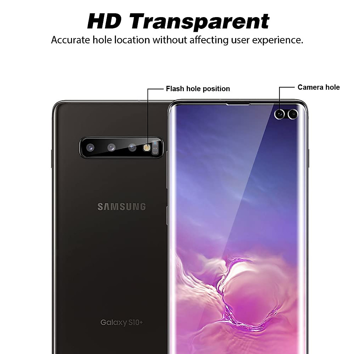 TOCOL 2+2 Pack Fit for Samsung Galaxy S10 Plus - 2 Pack TPU Screen Protector and 2 Pack Camera Lens Protector, Alignment Frame, Easy Installation, Bubble Free, Support Ultrasonic Fingerprint