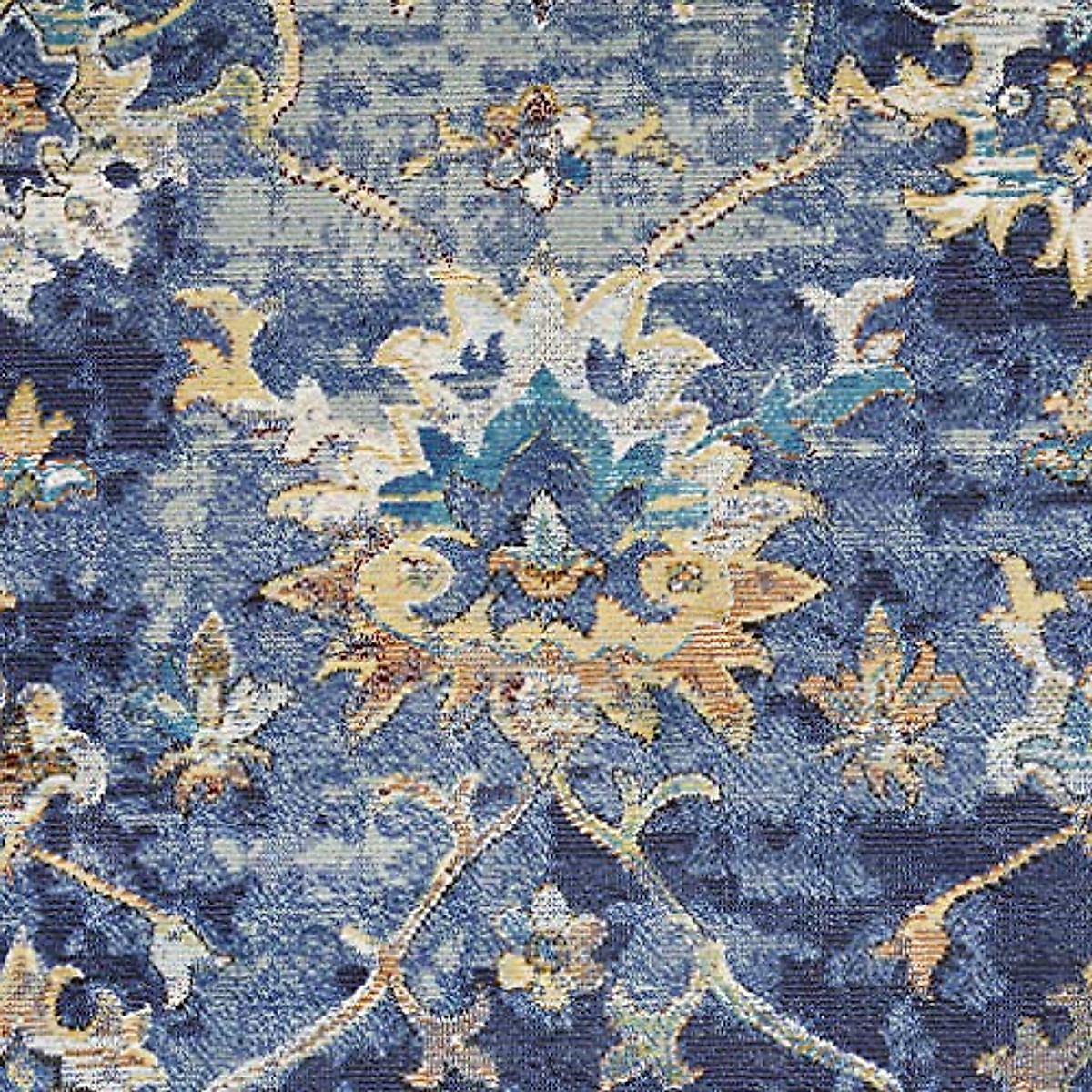 LR Home Gala Collection Area Rug, 4' x 6', Indigo Multi