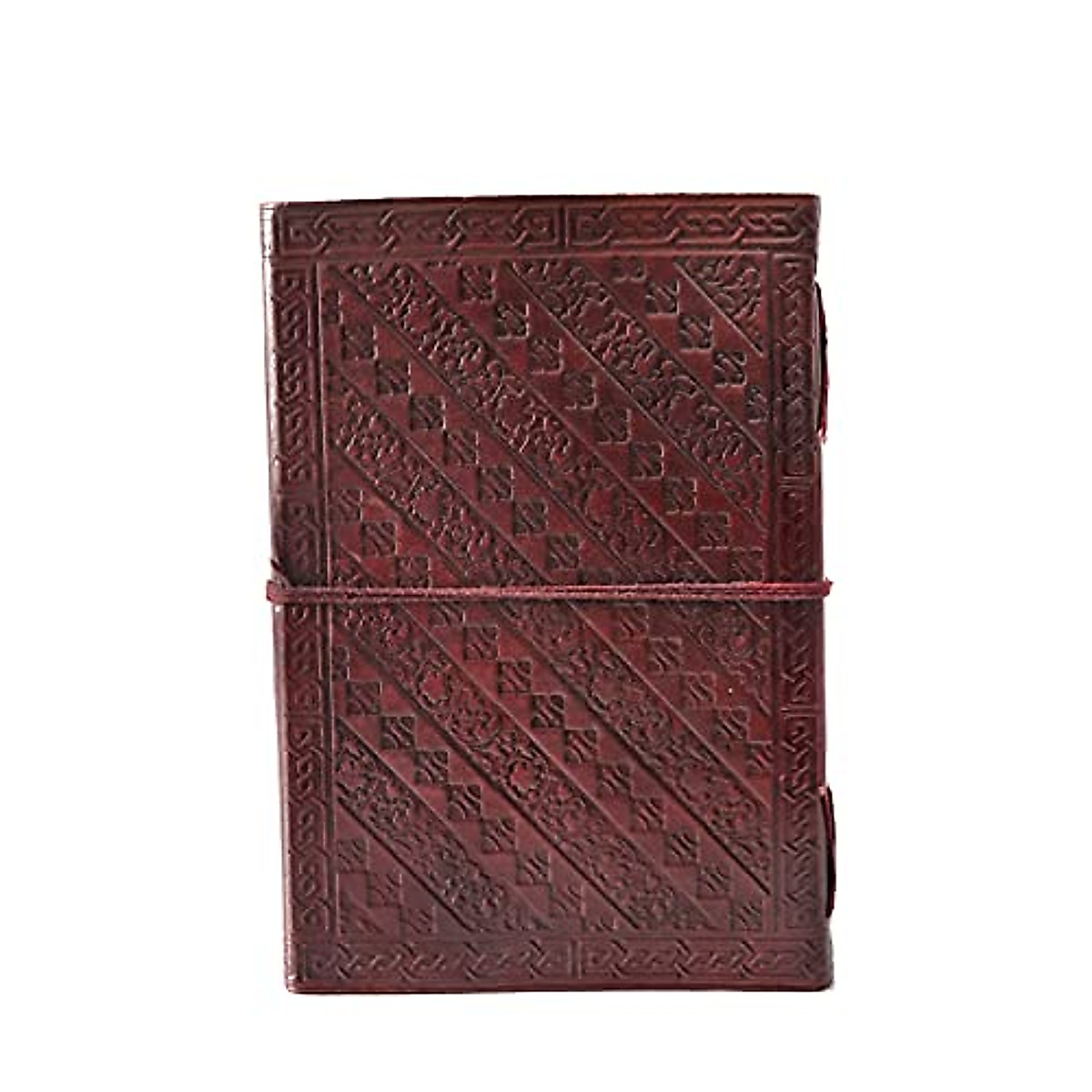 Leather Journal Diary Embossed Large Tree Notebook for Writing Leather Diary Handmade Leather Journal Gbag (T)