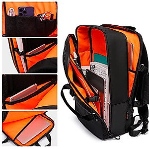 Carry on Backpack, Large Flight Approved Travel Backpack for Men & Women, Luggage Backpack Suitcase with Outdoor Reflective, Water Resistant Business Daypack Weekender Casual Backpack for 17 Inch