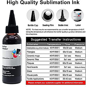 seogol Black Sublimation Ink for Epson EcoTank Workforce Printers ET-2720 ET-2760 ET-2750 ET-15000 ET-4700 ET-3760 WF-7710 WF-7720 WF-7210 C88+ ETC.（400ml/Offer Free ICC Printing）