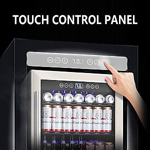 Altatac Beverage Refrigerator with Glass Door 180 Cans Mini Beverage Cooler Under Counter Frestanding Built in Center Garage Fridge