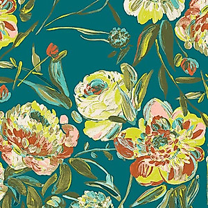 Art Gallery Fabrics Art Gallery Virtuosa Prima Flora Calma Fabric, Teal