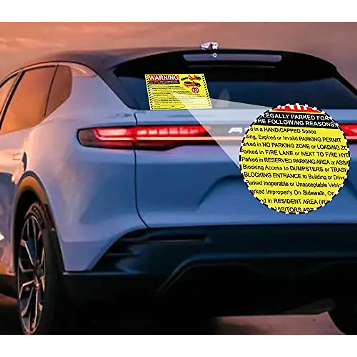 Parking Violation Stickers Hard to Remove "You are Illegally Parked ...