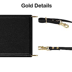 DEFBSC Compatible with iPhone 14 Plus Case, Crossbody Wallet Case, Adjustable Detachable Lanyard Neck Strap with Kickstand Leather Card Holder Protective Cover-Black