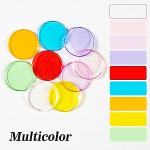 Sukh 500pcs Bingo Chips for Bingo Games Colored Bingo Markers Chips Loteria Mexican Bingo Fichas De Bingo Plastic Poker Chips Pokeno Board Game Transparent Math Counters Game Pieces for Classroom