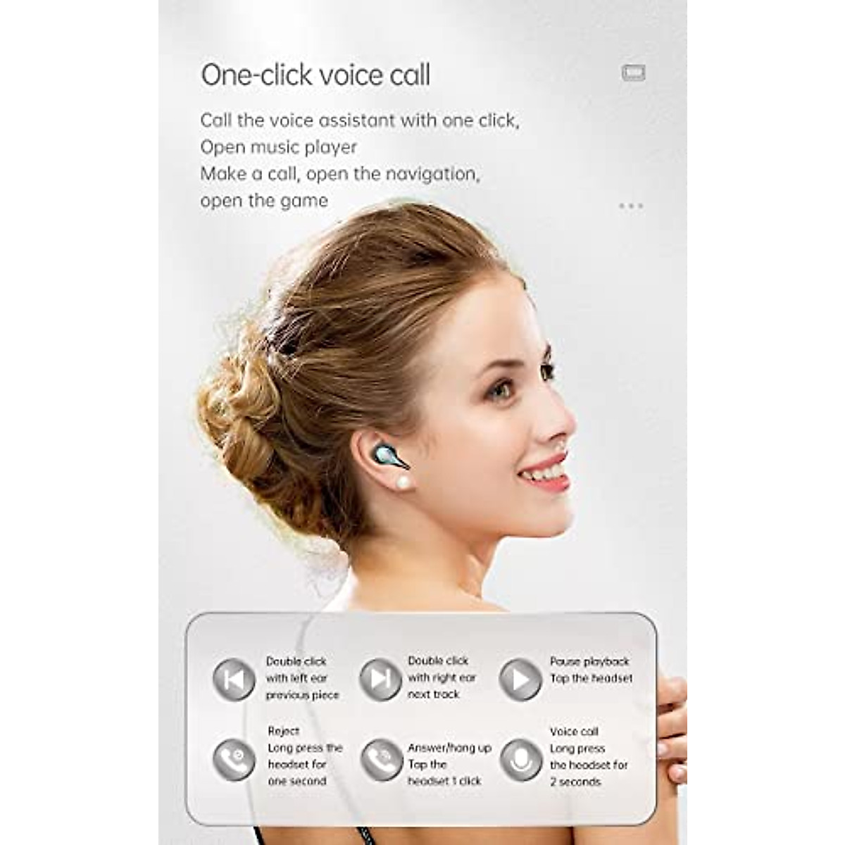 proQual M31-A Wireless Earphone in-Ear Low Latency Mini Stereo Sound Bluetooth-Compatible 5.2 Earbud for Gaming Bluetooth-Compatible