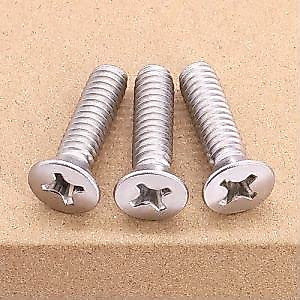4-40 x 3/8" (100 pcs) Flat Head Machine Screws, 304 Stainless Steel (18-8), Phillips Drive, Cross Recessed 80° countersunk Head Screws, Coarse Thread UNC, ANSI B18.6.3-2