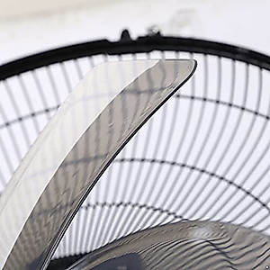 renvena 16 inch Plastic Fan Blade with Nut Cover Replacement for Household Stand/Pedestal Fan Table Fan Accessory No Noice Black with Fan Nut