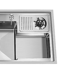 SZYAWxwj Mini Dishwasher Washer Sink Manual Wire Drawing Dishwasher Set Meal Kitchen Stainless Steel Dish Washing Basin