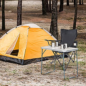 YSSOA Portable Folding Black Camping Chair, 2-Pack