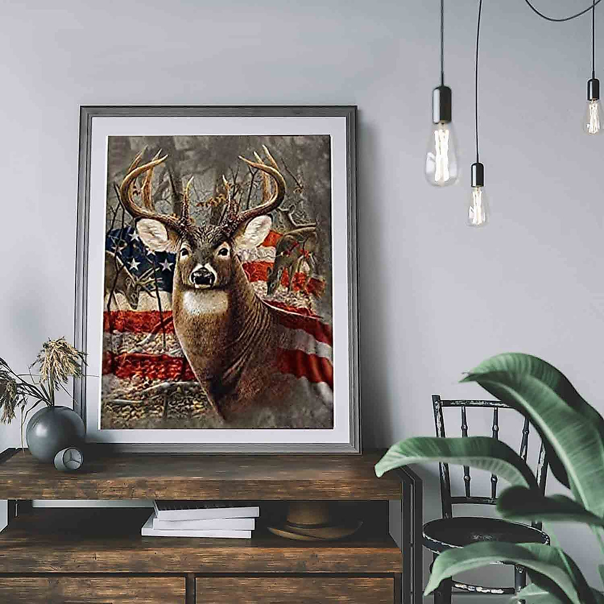 BLOOMMAY Diamond Painting Kits for Adults – 5D DIY Round Diamond Number Kits with Full Drill – Crystal Rhinestone Diamond Embroidery Paintings for Home, Office, Wall Decor 16×12 Inch