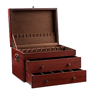 Royalty Art Fine Silverware Storage Box with Pull Out Drawer, 15” x 11”, Large Kitchen Counter Organizer for Flatware and Utensils, Decorative Home Decor