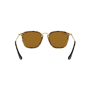 Ray-Ban RB2448N Square Sunglasses, Light Havana/B-15 Brown, 51 mm + 1