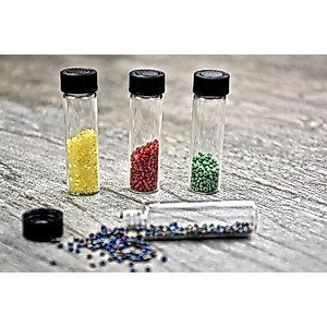 SE 1-3/4" x 9/16" Leak-Proof Glass Vial Set (12 PC.) - GB3-12