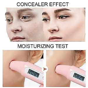 1PCS Mushroom Head Air Cushion CC Cream,CAHIUYOA BB Cream Foundation Full Coverage Concealer Long Lasting Liquid Matte Makeup Foundation with Mushroom Makeup Sponge-Natural