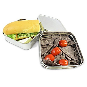 Lifestyle Block Stainless Steel Double Layer 2 Compartment Lunch Box - Compare to Eco Lunchbox