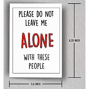 AUDIOWAVE PRINTING Please do not leave me ALONE with these people | Farewell Card | Funny Farewell Card | Retirement Card | Leaving Work New Job | Blank Card