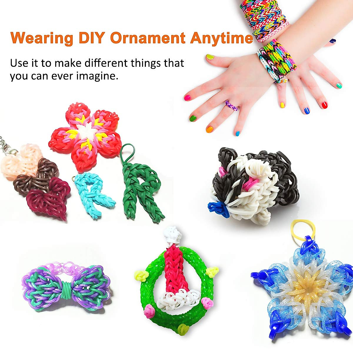 Yehtta Gifts for 8-10 Year Old Girls Rubber Bands Loom Kit Kids Art Crafts DIY Toys Bracelet Making Kit Personalized Handmade Beads Rubber Band Christmas Birthday Gift for Kids