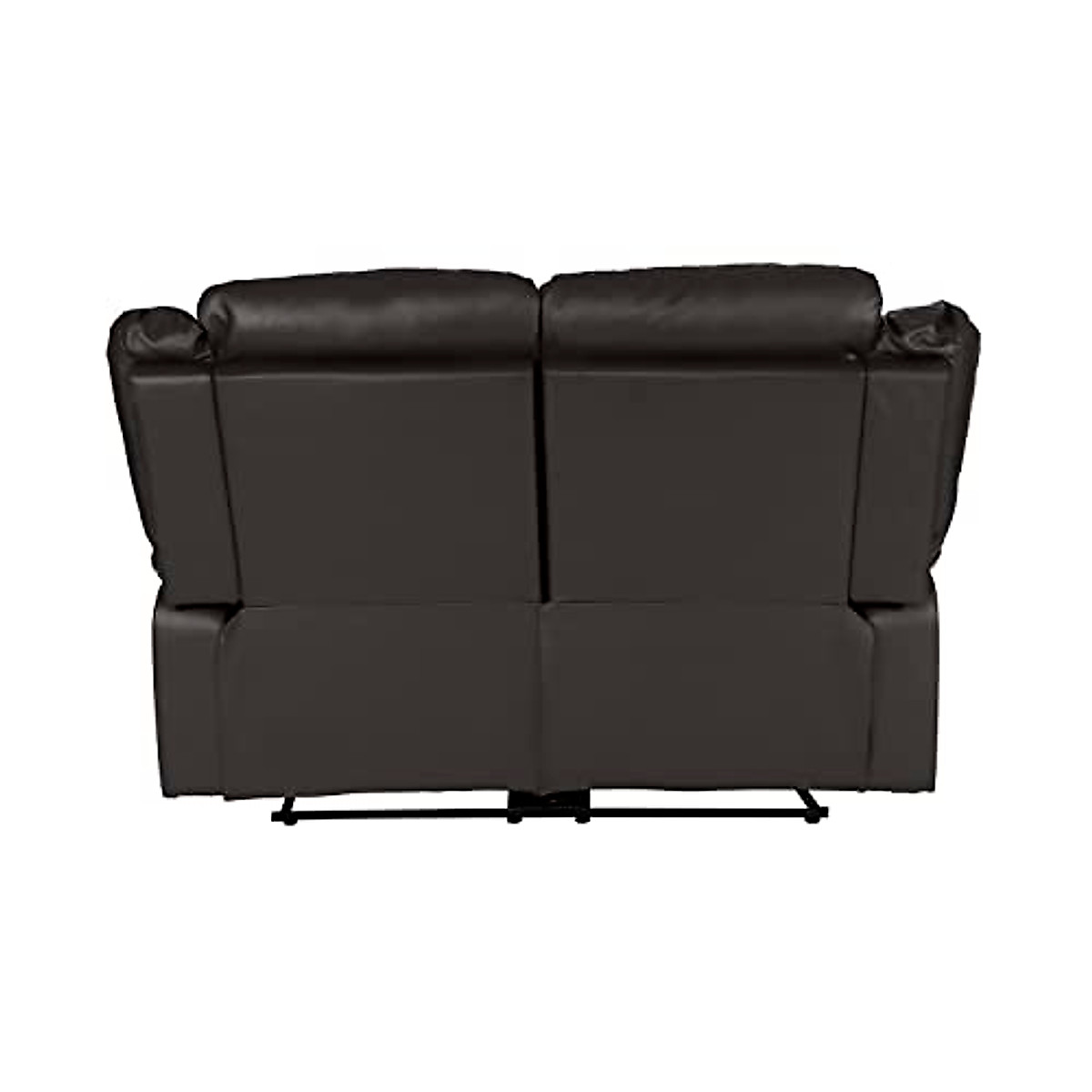 Lexicon Azrael Faux Leather Double Manual Reclining Loveseat, 62" W, Brown