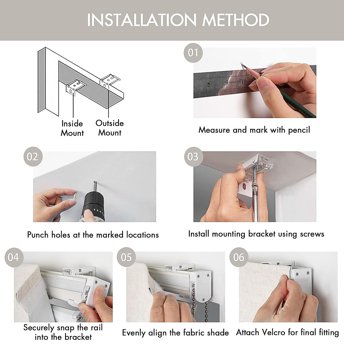 Madison Park Galen Cordless Roman Shades - Fabric Privacy Single Panel Darkening, Energy Efficient, Thermal Insulated Window Blind Treatment, for Bedroom, Living Room Decor, 35" x 64", Ivory