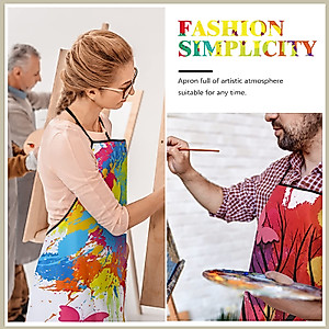 3 Pieces Colorful Artist Painting Apron Paint Splatter Apron Butterfly Tree Art Teacher Gifts Waterproof Painters Apron Adjustable Artist Smock for Men Women Girls Chef Cooking Baking Gardening