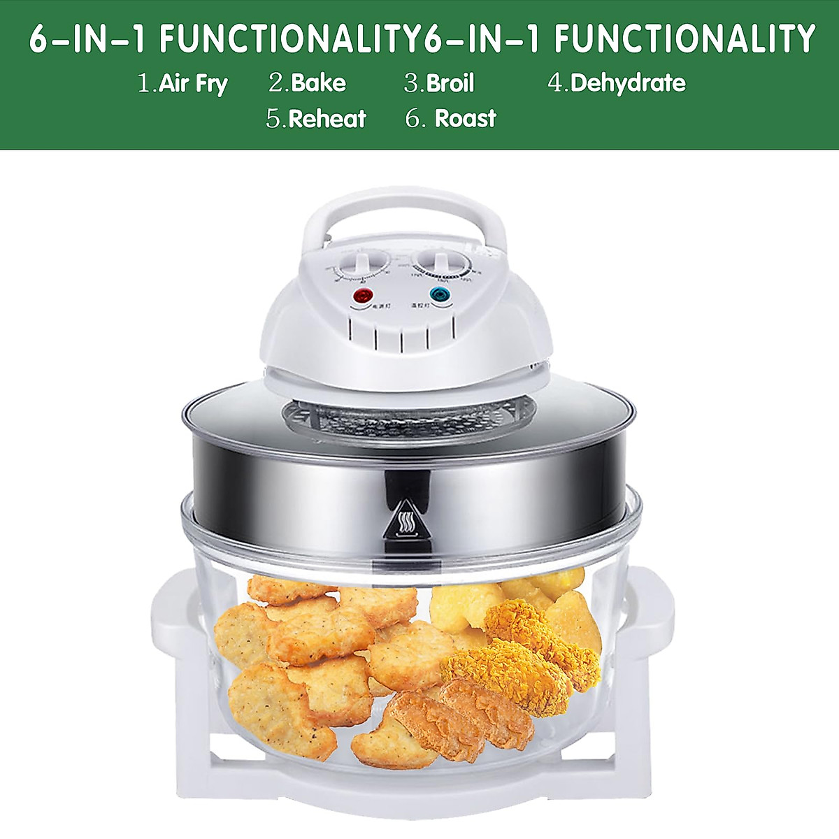 17L Air Fryer By Gagalayong, Turbo Portable Air Fryer, Infrared Convection, Electric Large Halogen Oven Countertop,Cooking 360°Heating Prepare Quick Healthy Meals, French Fries Oven Roaster