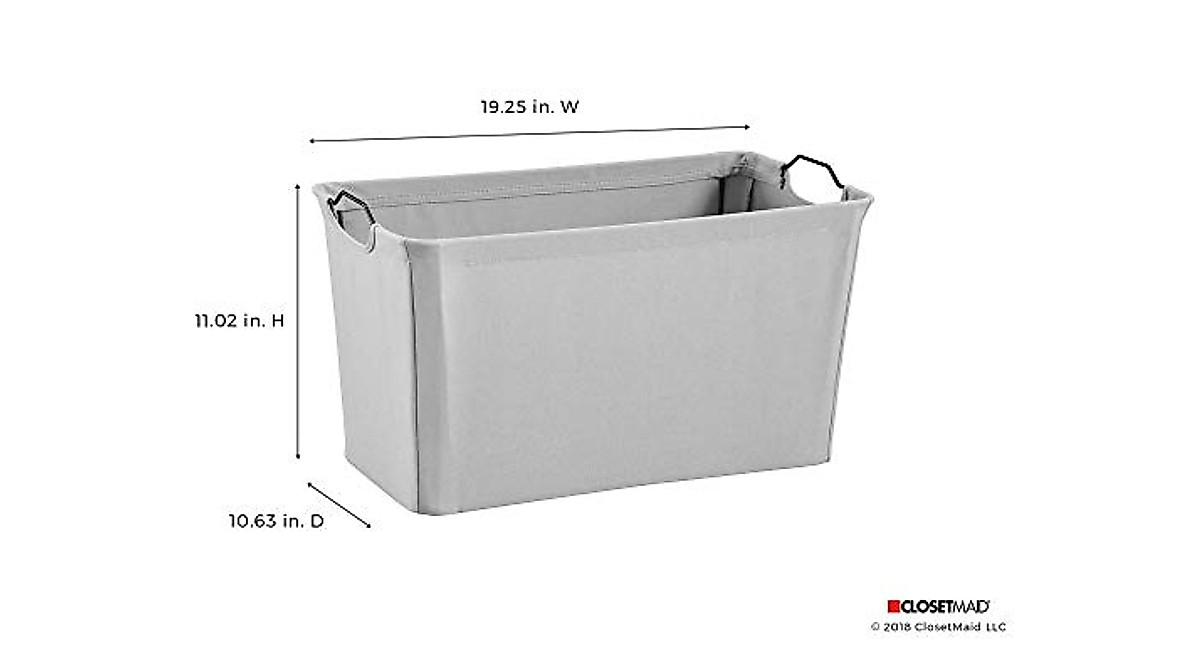 ClosetMaid 1622 Wide Wire Frame Fabric Bin in Tan for Easy Storage