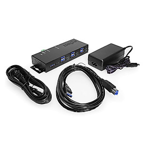 7 Port USB 3.1 Gen1 Hub 15KV ESD Surge Protection w/Power Adapter