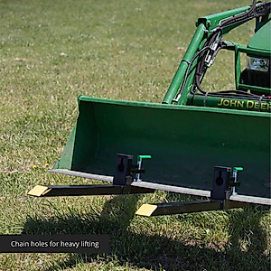 Titan Attachments Light-Duty 43" Clamp-On Pallet Forks, 30" x 3" Fork Length, Rated 1,500 LB, Easy to Install on Loader or Skid Steer Bucket