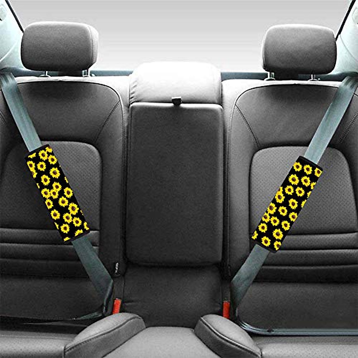 BIGCARJOB Universal Car Seat Belt Pads Cover,Classical Butterfly Print Seatbelt Shoulder Strap Covers Harness Pad for Womwen Girl