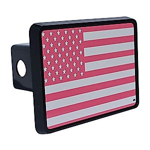 Pink USA American Flag Trailer Hitch Cover Plug US Patriotic for Her Women