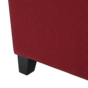 Christopher Knight Home Breanna Fabric Storage Ottoman, Deep Red