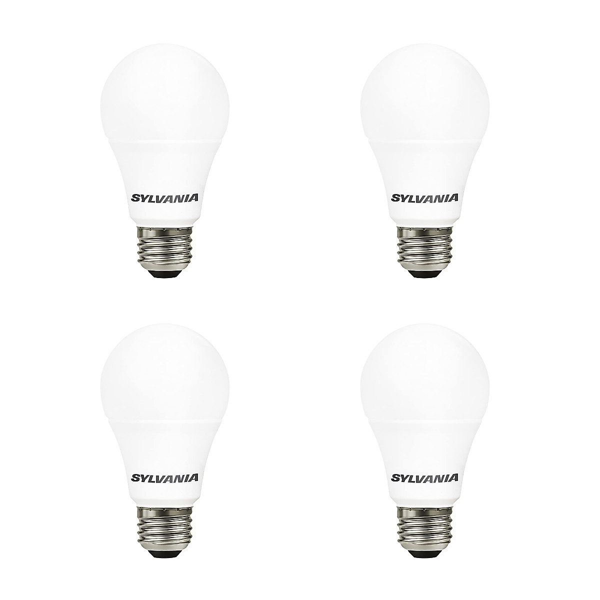 SYLVANIA LED Light Bulb, 100W Equivalent A19, Efficient 14W, Frosted Finish, 1500 Lumens, Bright White - 4 Pack (78102)