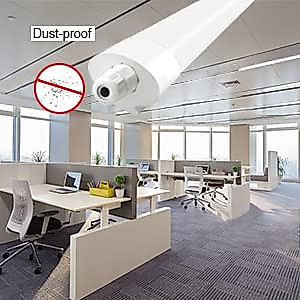 Super Bright LED Tube Light Fixture 2FT, 5000K Utility Shop Lights, IP66 Waterproof Garage Light, Ceiling and Under Cabinet Lighting, 30W 3300LM Tube Light for Bedroom Workbench Garage Kitchen Office