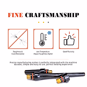 55 PCS TIG Torch Kit TIG Gas Lens Collet Body Welding Torch Stubby Kit Fit WP-17 WP-18 WP-26 TIG Welding Torch