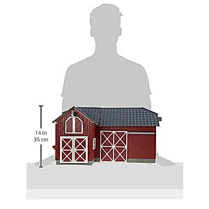 Schleich Red Barn Playset with Cows, Farmer, Tractor, and Farm Life Accessories - 27-Piece Set for Kids Ages 3+