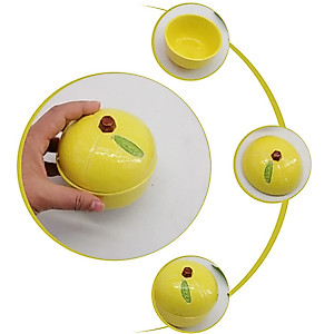 Angoily Ceramic Pot with Lid Cute Lemon Shape Noodle Bowl Steam Soup Bowls for Home Kitchen Egg Custard Medicinal Birds Nest Tonic