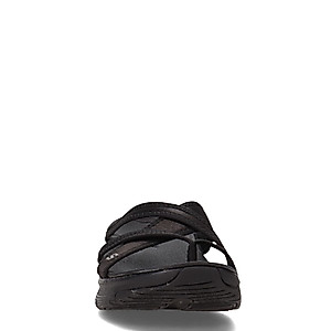 Skechers Women's Arch FIT-New Start Sport Sandal, Black/Black, 7