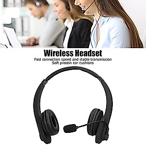 EBTOOLS Wireless Call Center Customer Service Headset, Noise Cancelling Headphone with Microphone, Bluetooth 5.0 Business Call Center Headphones
